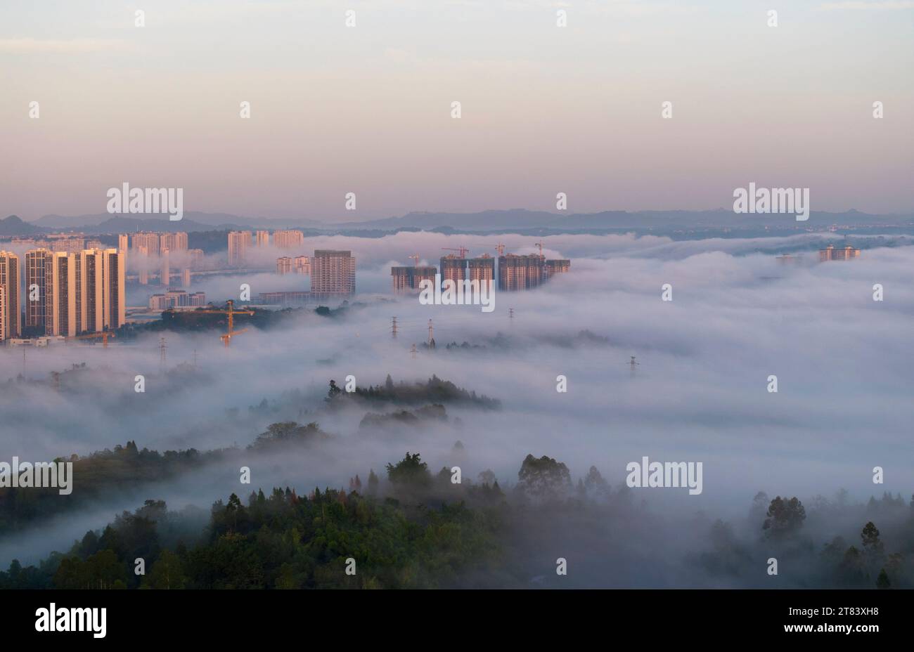 Beijing, China. 17th Nov, 2023. This aerial photo taken on Nov. 17 ...