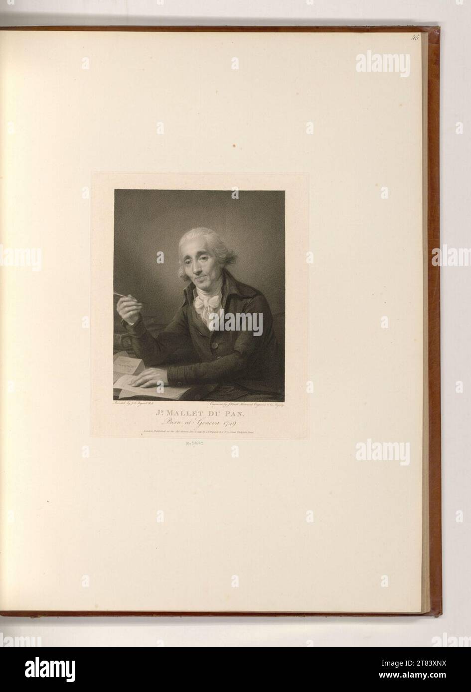James Heath (Engraver) Jacques Mallet Du Pan. Copper engraving, etching ...