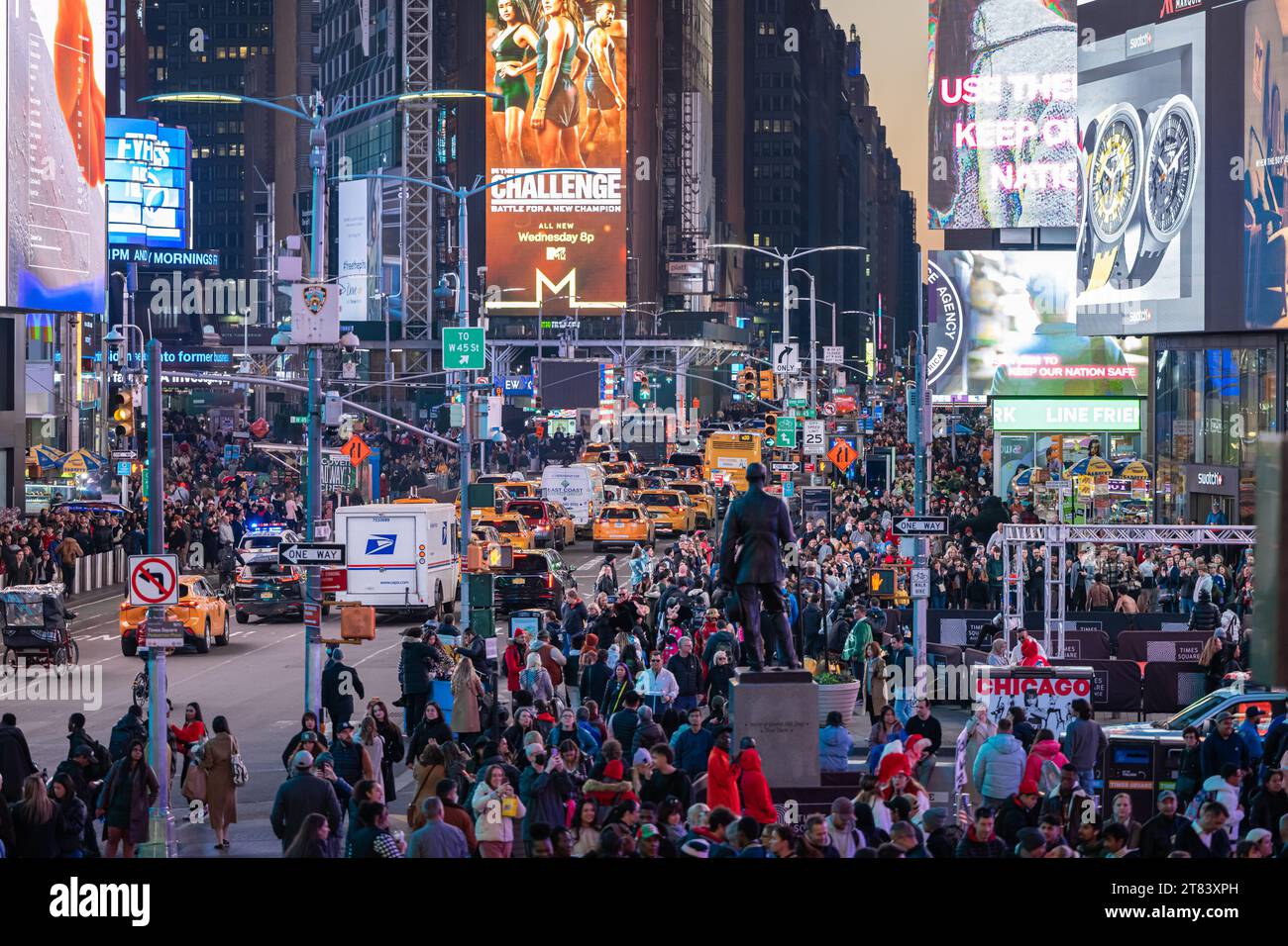 Image of Time Square at night in New York Stock Photo - Alamy