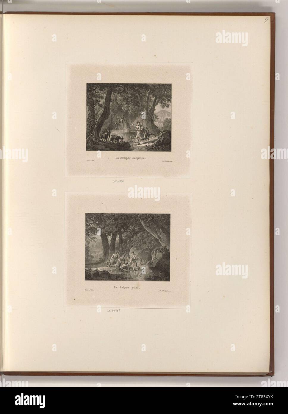 Godefroy Engelmann (Lithograph in) The surprise nymph; The punished ...