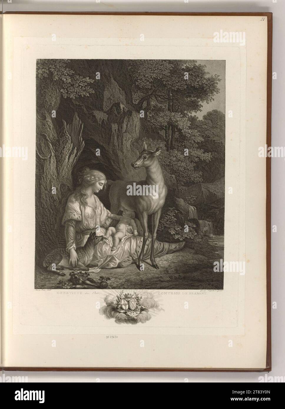 Auguste Claude Simon Legrand (Engraver) Genevieve Comtesse de Brabant ...