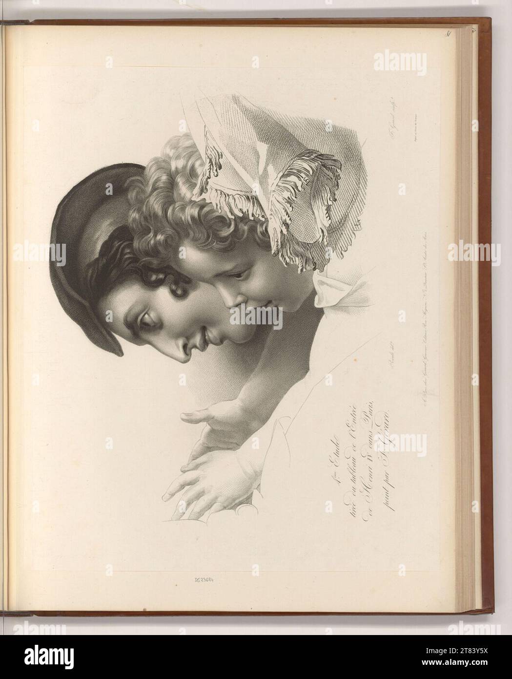 Alexis François Girard (Engraver) A young man and a child's head ...