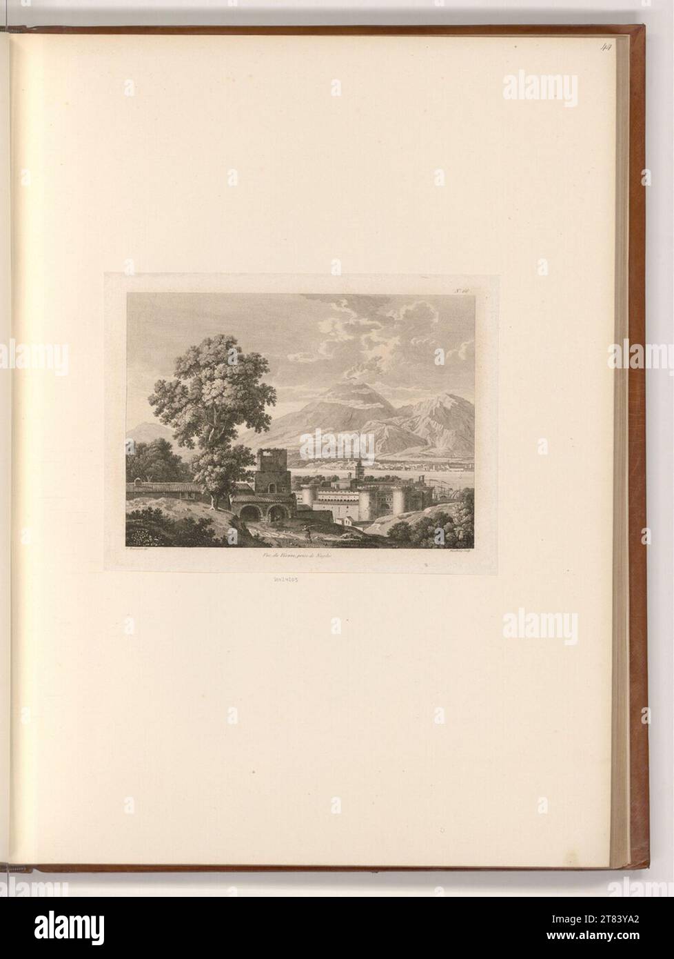 Constant Bourgeois The Vesuv. etching 1785-1841 , 1785/1841 Stock Photo ...