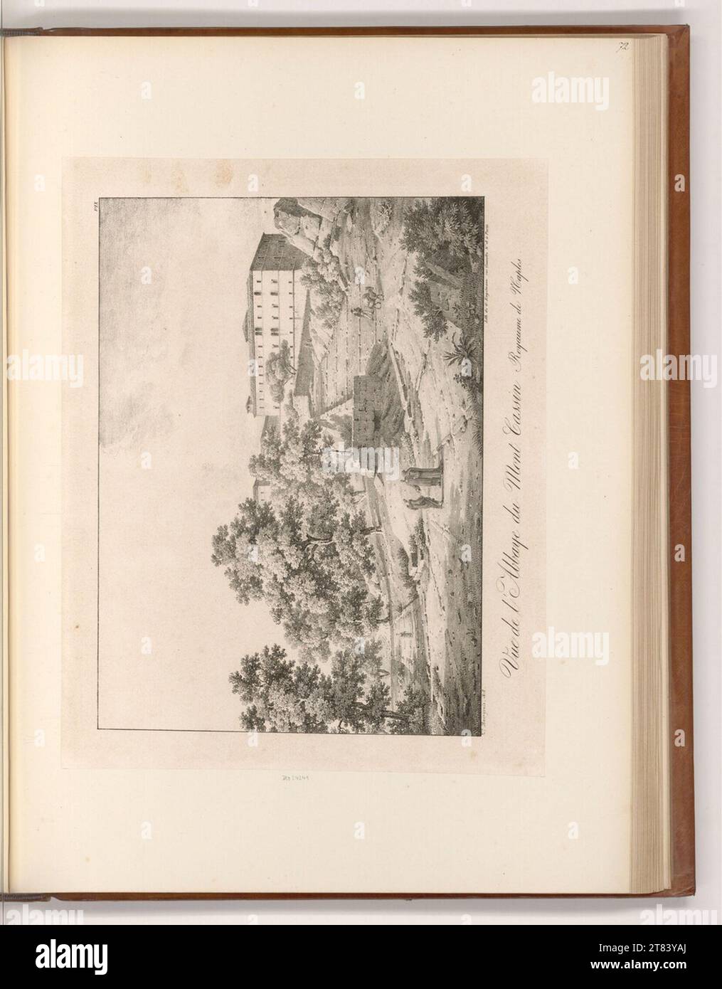 Godefroy Engelmann I (Lithograph in) View of the Mont Cassin Abbey, in ...