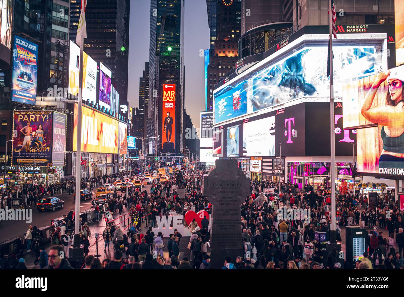 Image of Time Square at night in New York Stock Photo - Alamy