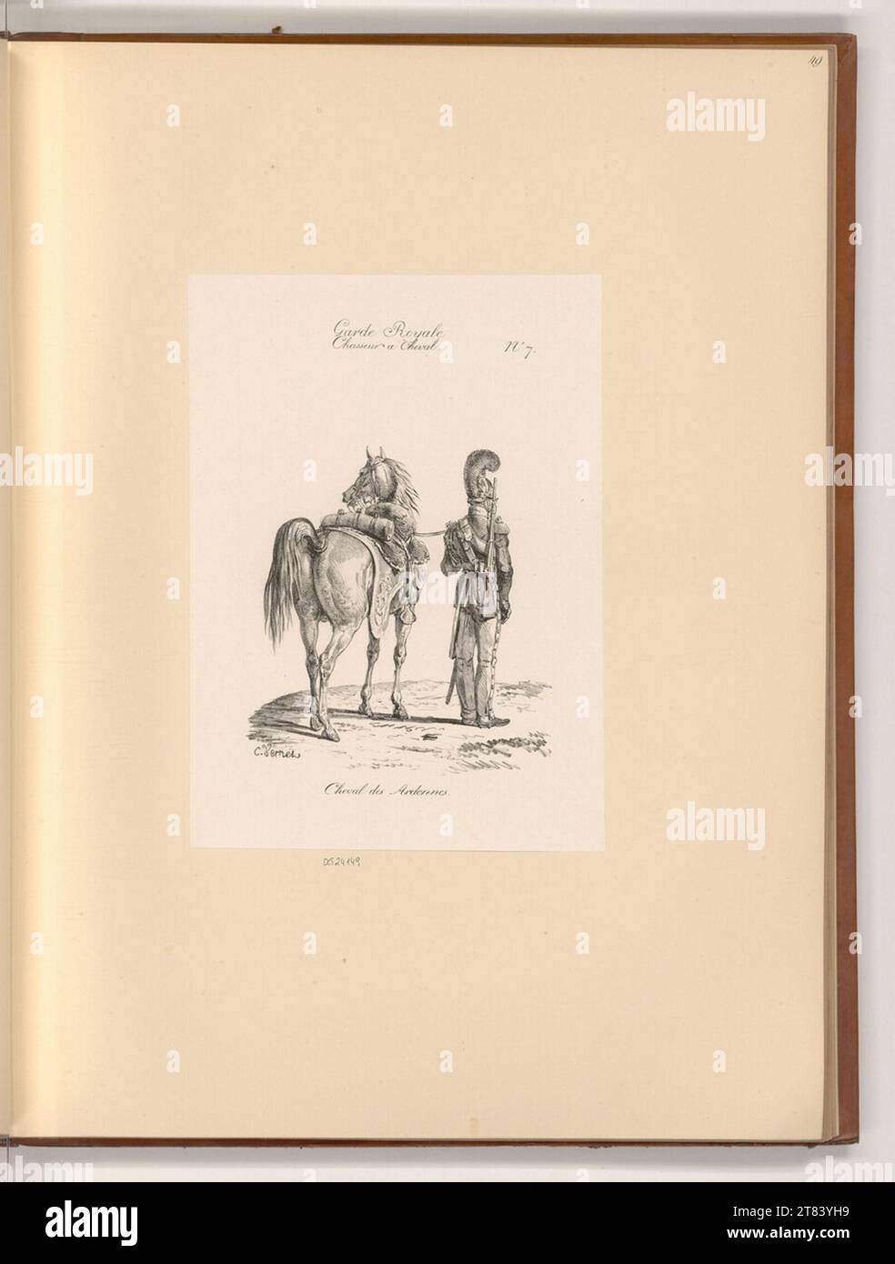 Carle Vernet Royal Guard, Hunter on horseback, Horse of the Ardennes ...