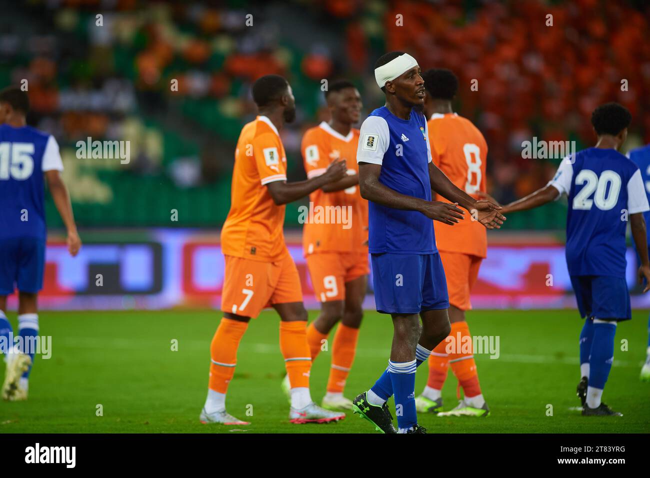 the players congratulating each other at the end of the match Stock ...