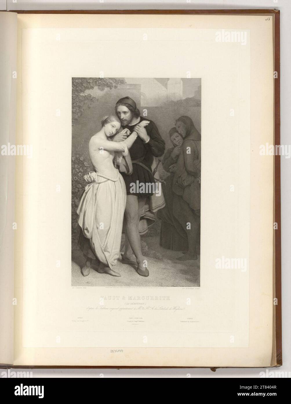Auguste Thomas Marie Blanchard (Engraver) Faust & Marguerite (Seduction ...