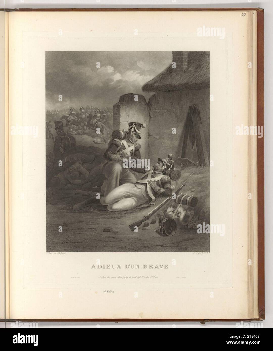 Georges Maile (Engraver) Farewell of a brave. Schaubkunst, etching ...