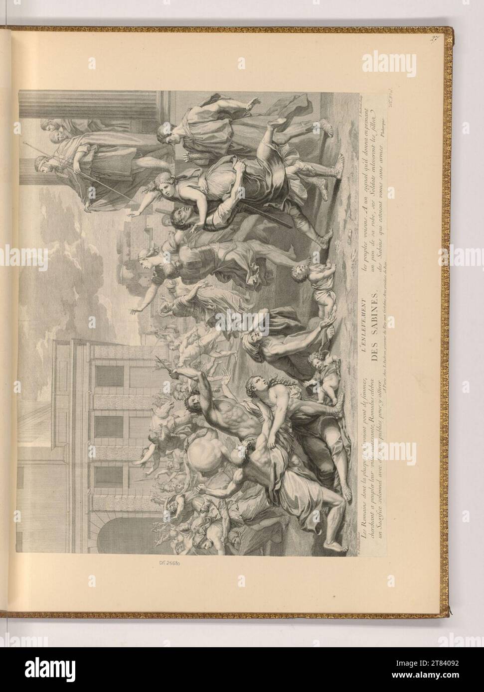 Jean Audran (Engraver) Robbery of the Sabiners. Copper engraving ...