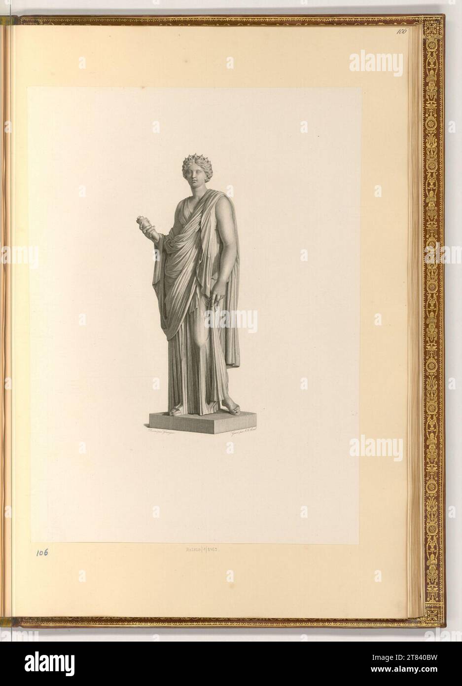 Jean Jacques Avril (Engraver) Ancient female statue, Urania . Copper ...