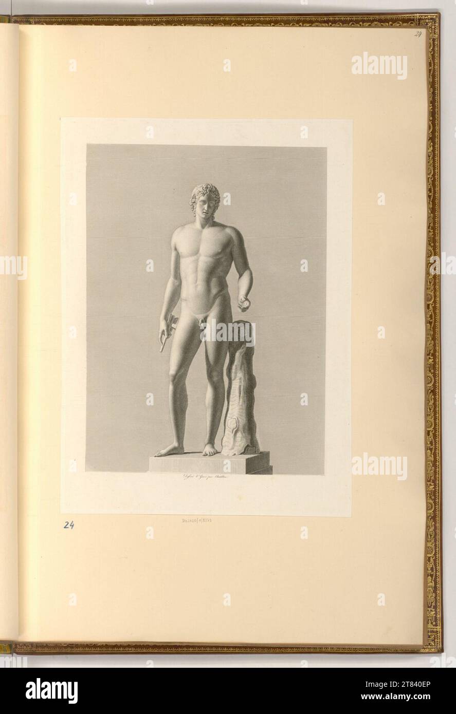 Henri Guillaume Chatillon (Engraver) Apollo or Adonis. Copper engraving ...