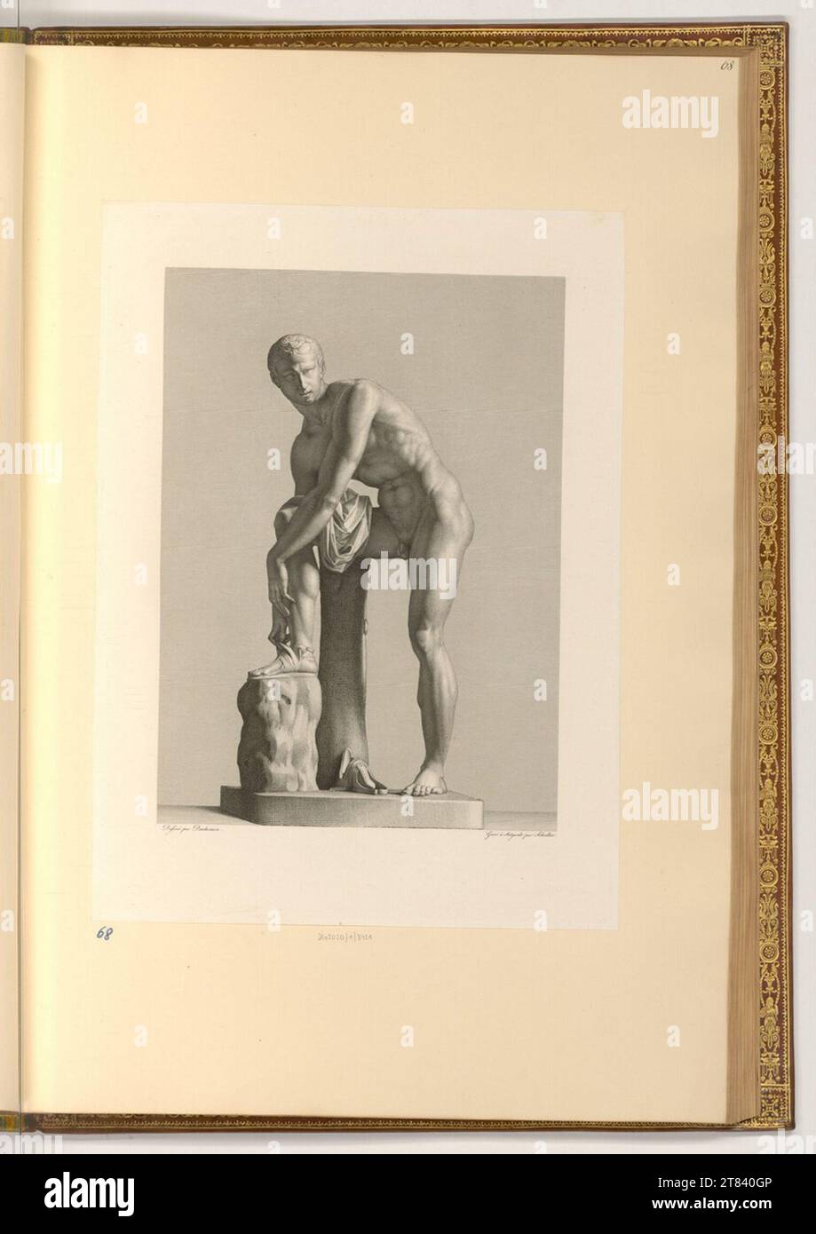 Christian Gottfried Schultze (Engraver) Ancient male statue. Copper ...