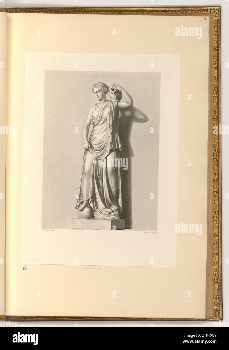 Jean Jacques Avril (Engraver) Ancient female statue with amphora ...