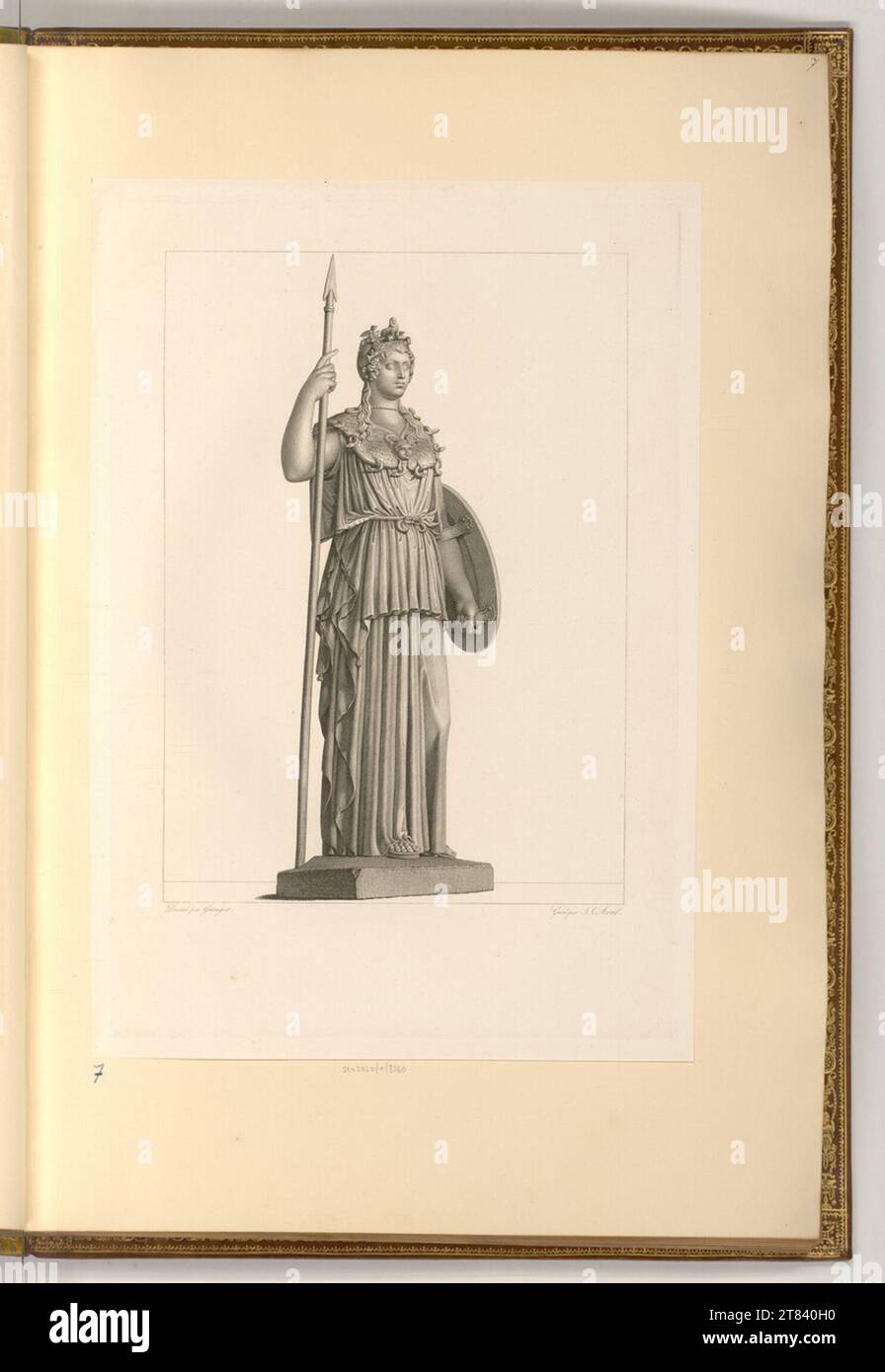 Jean Jacques Avril (Engraver) Minerva. Copper engraving, etching around ...