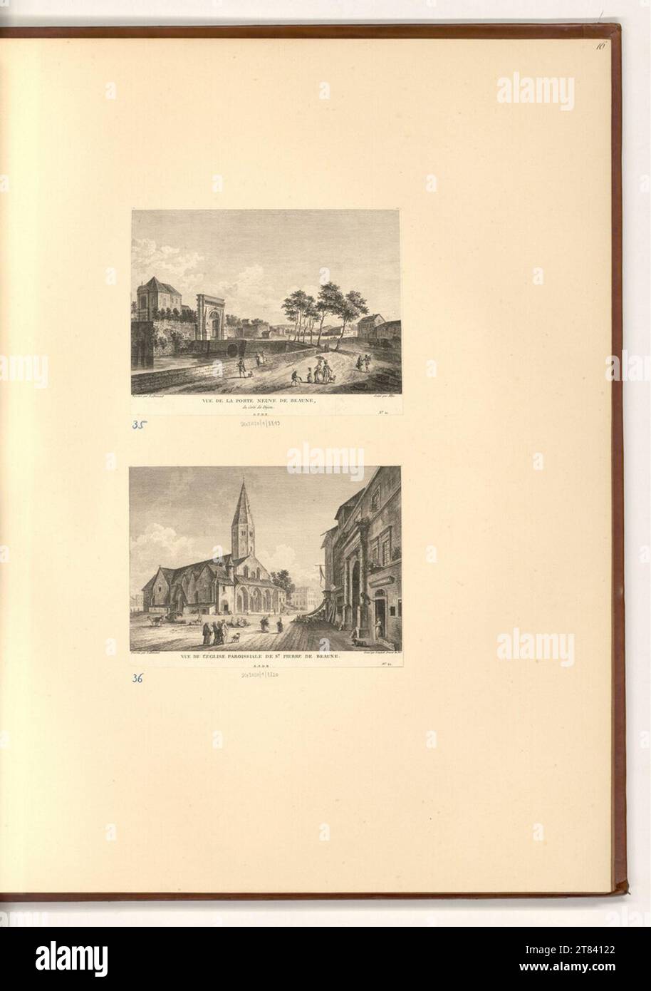 Pierre Michel Alix (Engraver) View of the new door of Beaune; View of ...