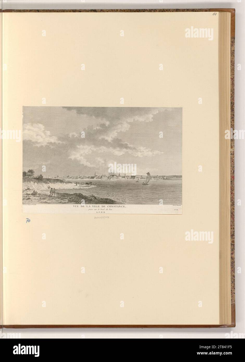 Louis Joseph Masquelier View from Lake Constance (Constance). etching ...