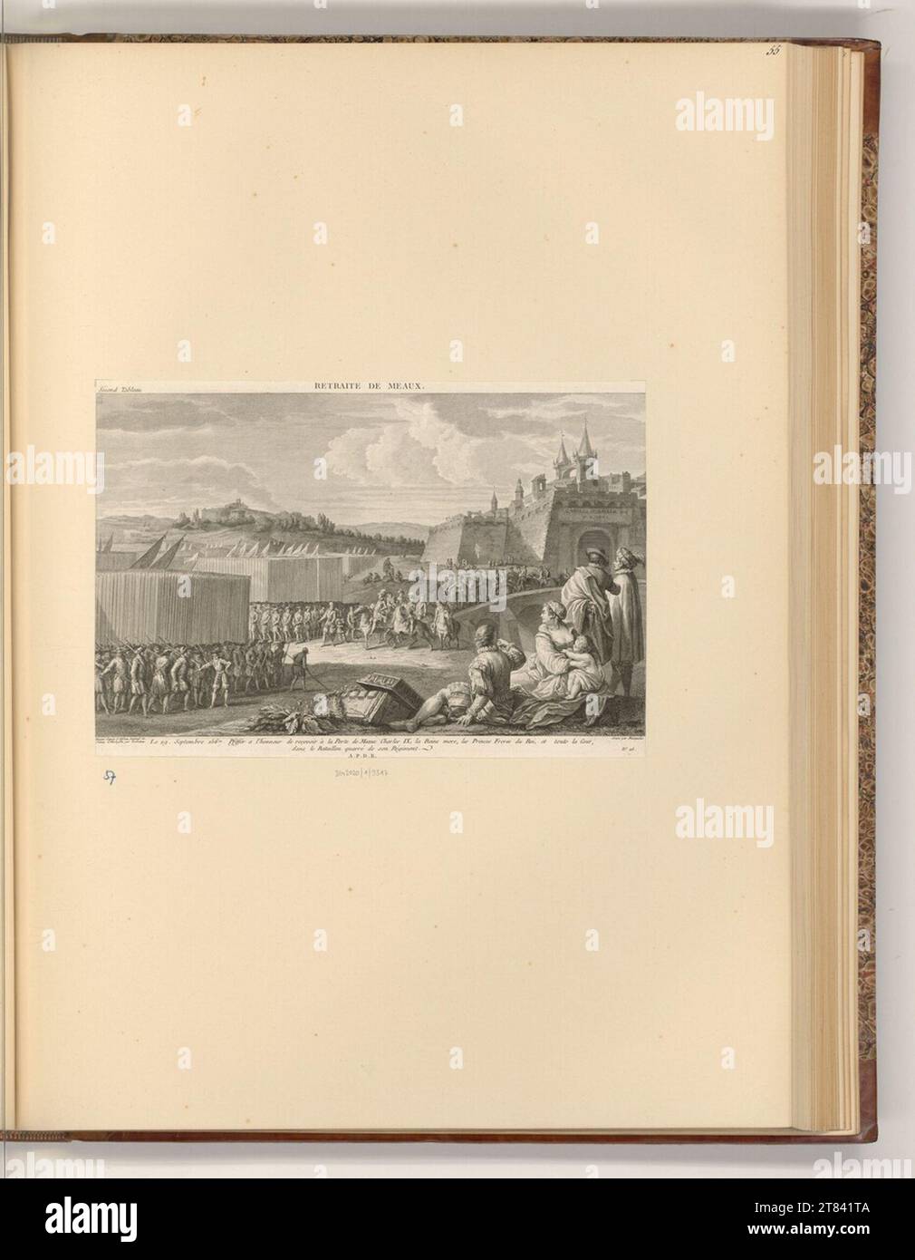 Louis Joseph Masquelier (Engraver) Retirement of Meaux. Etching, copper ...