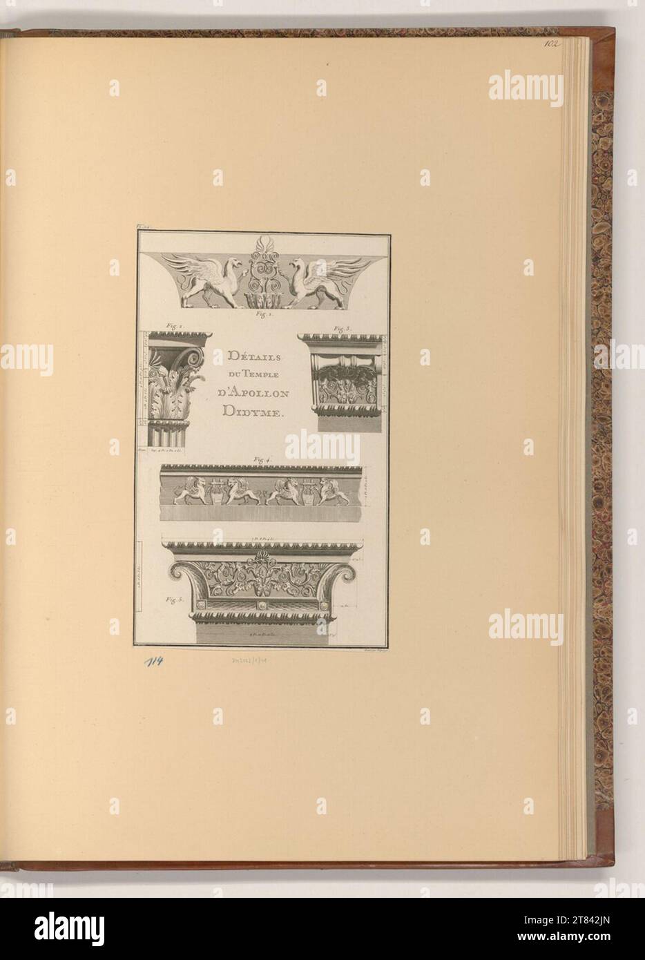 Valperga (Engraver) Details of the Temple of Apollo Didyme. etching ...