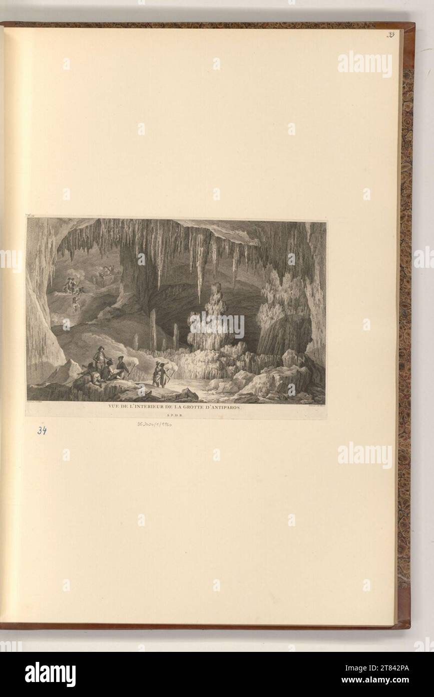 Jean-Baptiste Tilliard (Engraver) View of the interior of the Antiparos ...