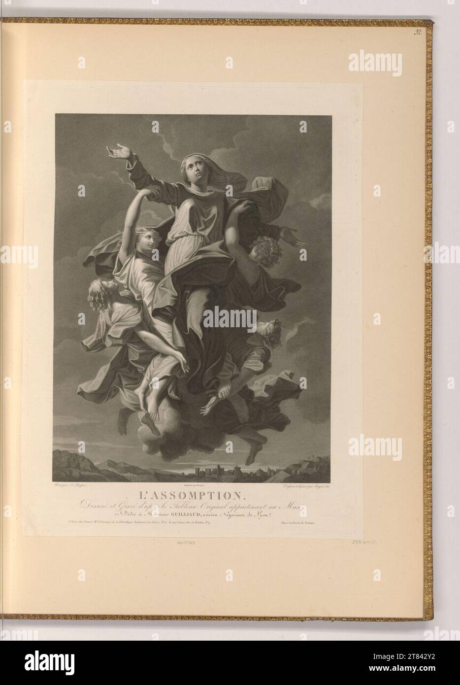 Jean Nicolas Laugier (Engraver) Maria's Ascension. Copper engraving ...