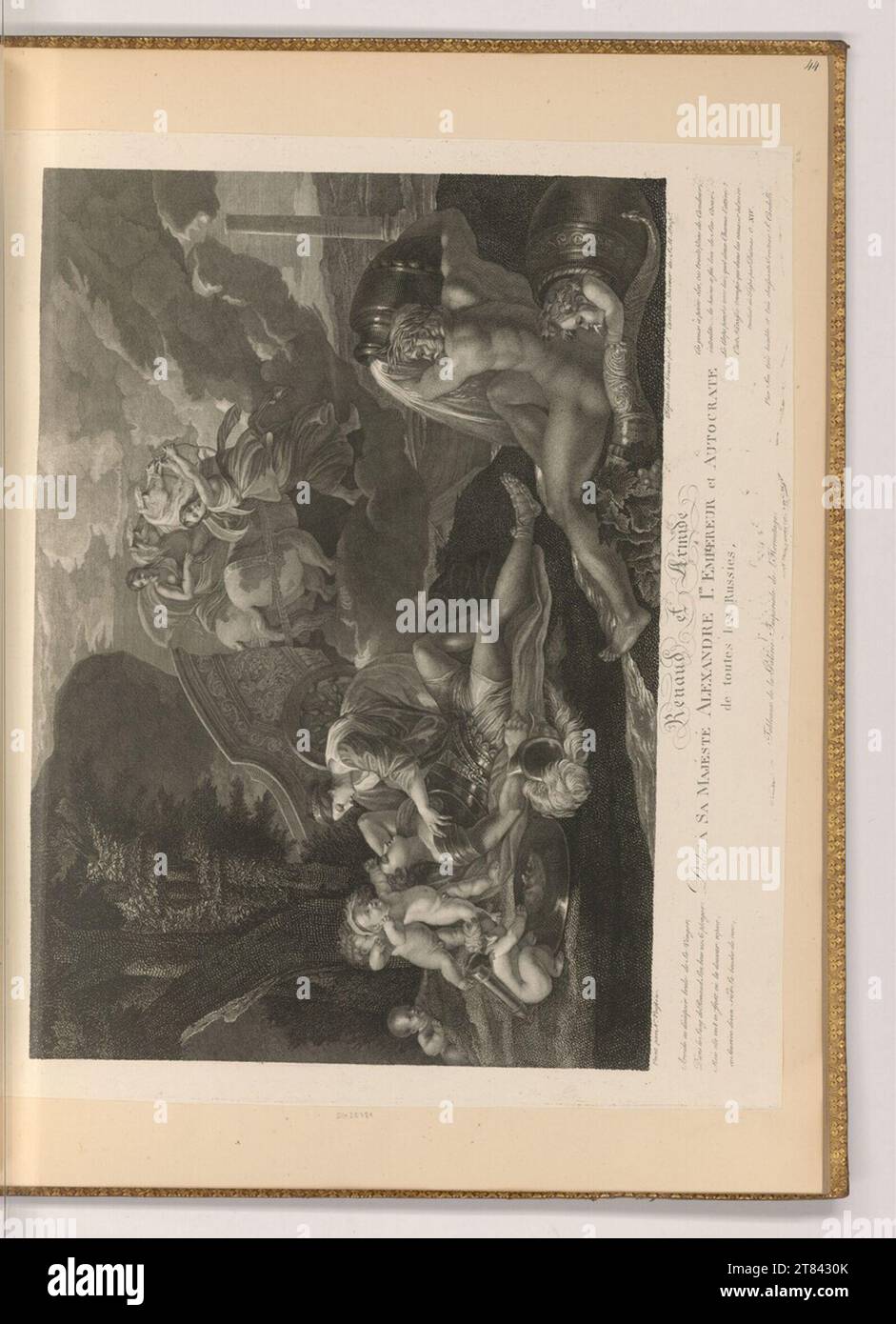 Salvatore Cardelli (Engraver) Renaud and Armide. Copper engraving ...