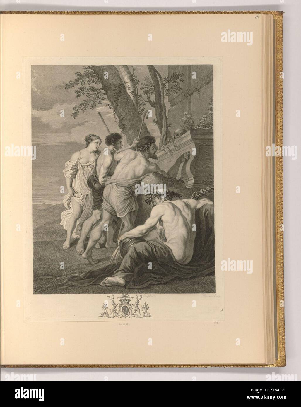 Simon François Ravenet (Engraver) And in Arcadia I am. Copper engraving ...