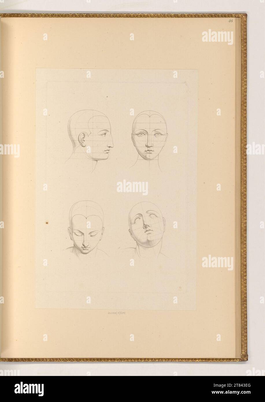 Nicolas Poussin Proportion study: face. etching 18. Century , 18th ...