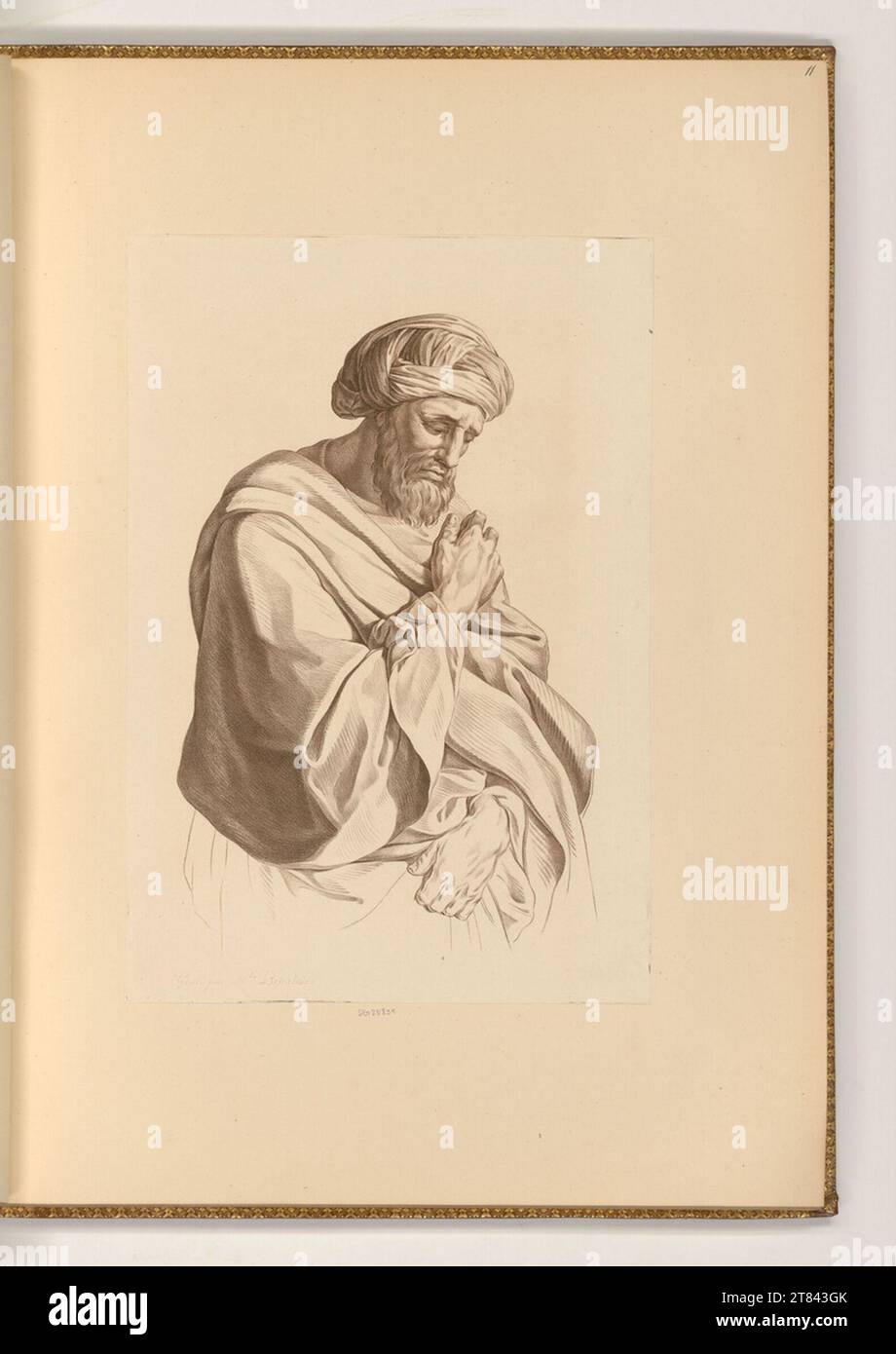 Elisabeth Brinclaire (Engraver) Man with turban. Pencil 1760-1800 ...