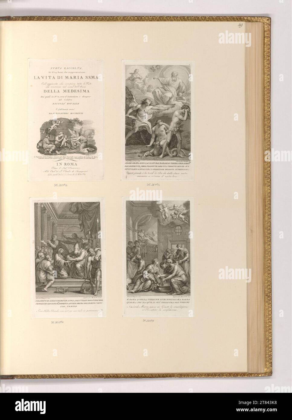 Alessandro Mochetti (Engraver) Title leaf, Marienleben. Copper engraving, etching 1780-1812 ...