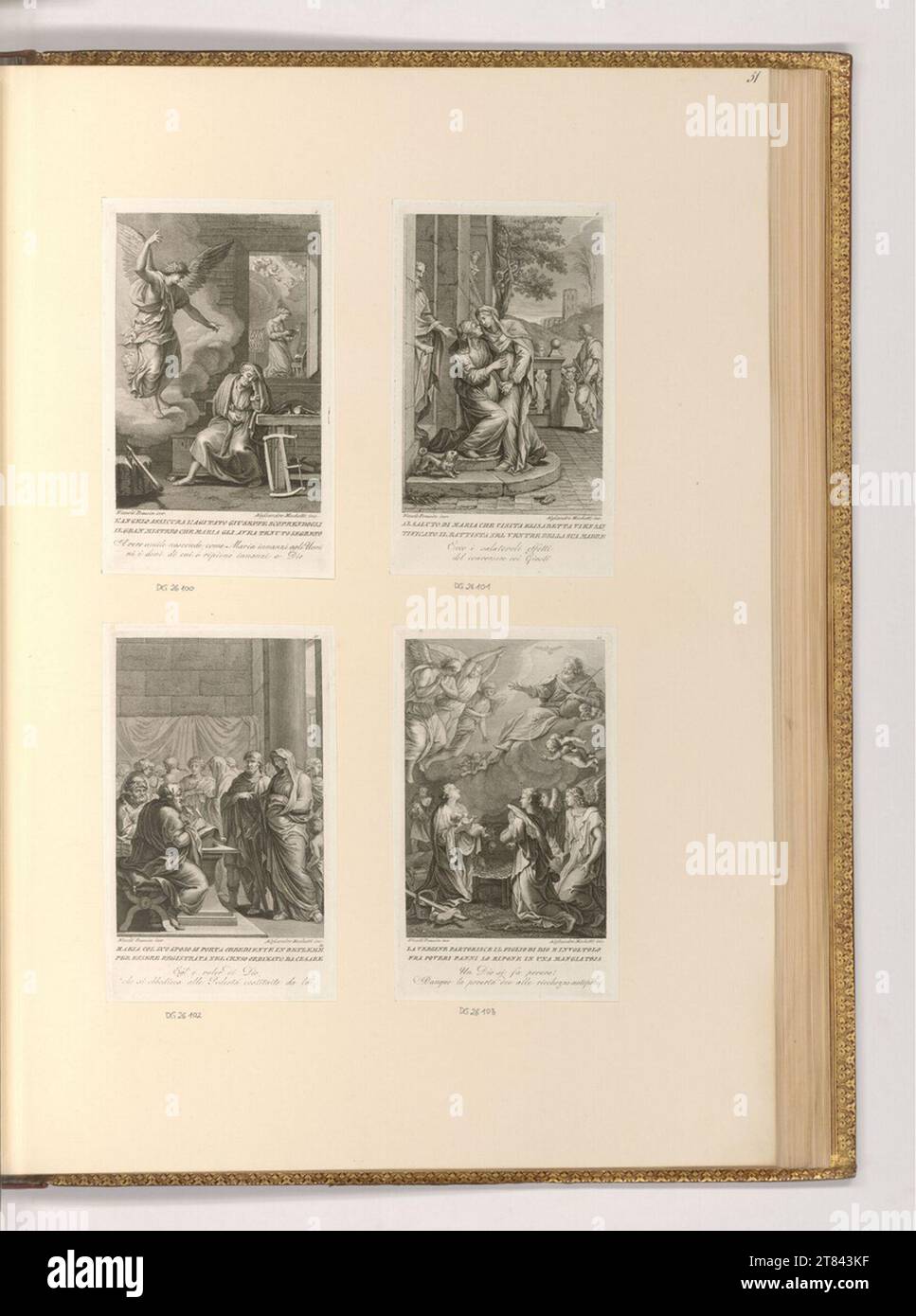 Alessandro Mochetti (Engraver) Marienleben. Copper engraving, etching 1780-1812 , 1780/1812 ...