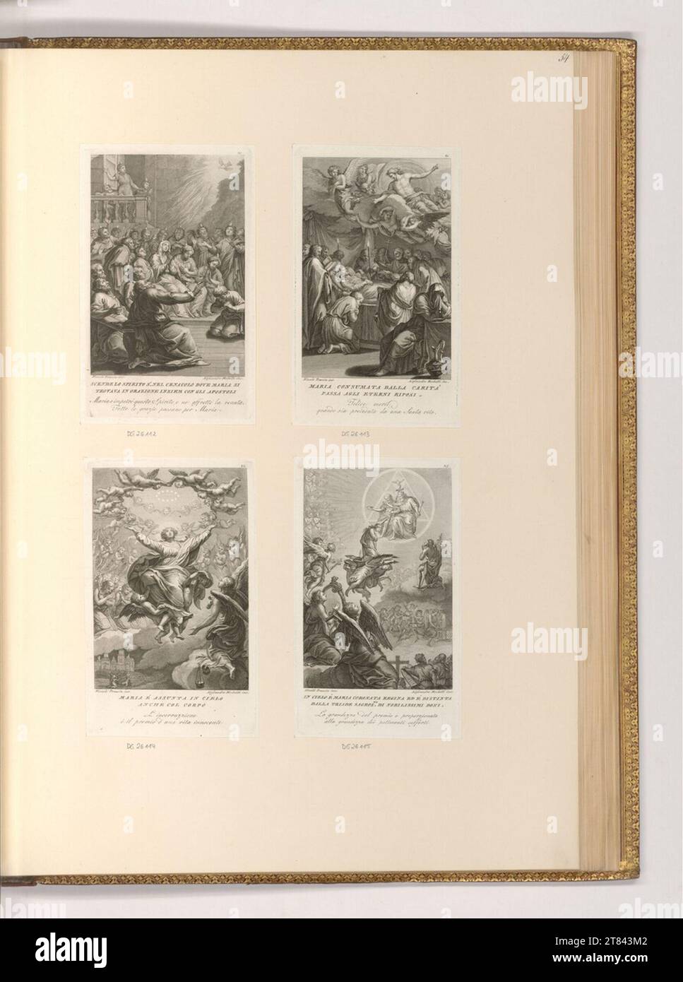 Alessandro Mochetti (Engraver) Marienleben. Copper engraving, etching 1780-1812 , 1780/1812 ...