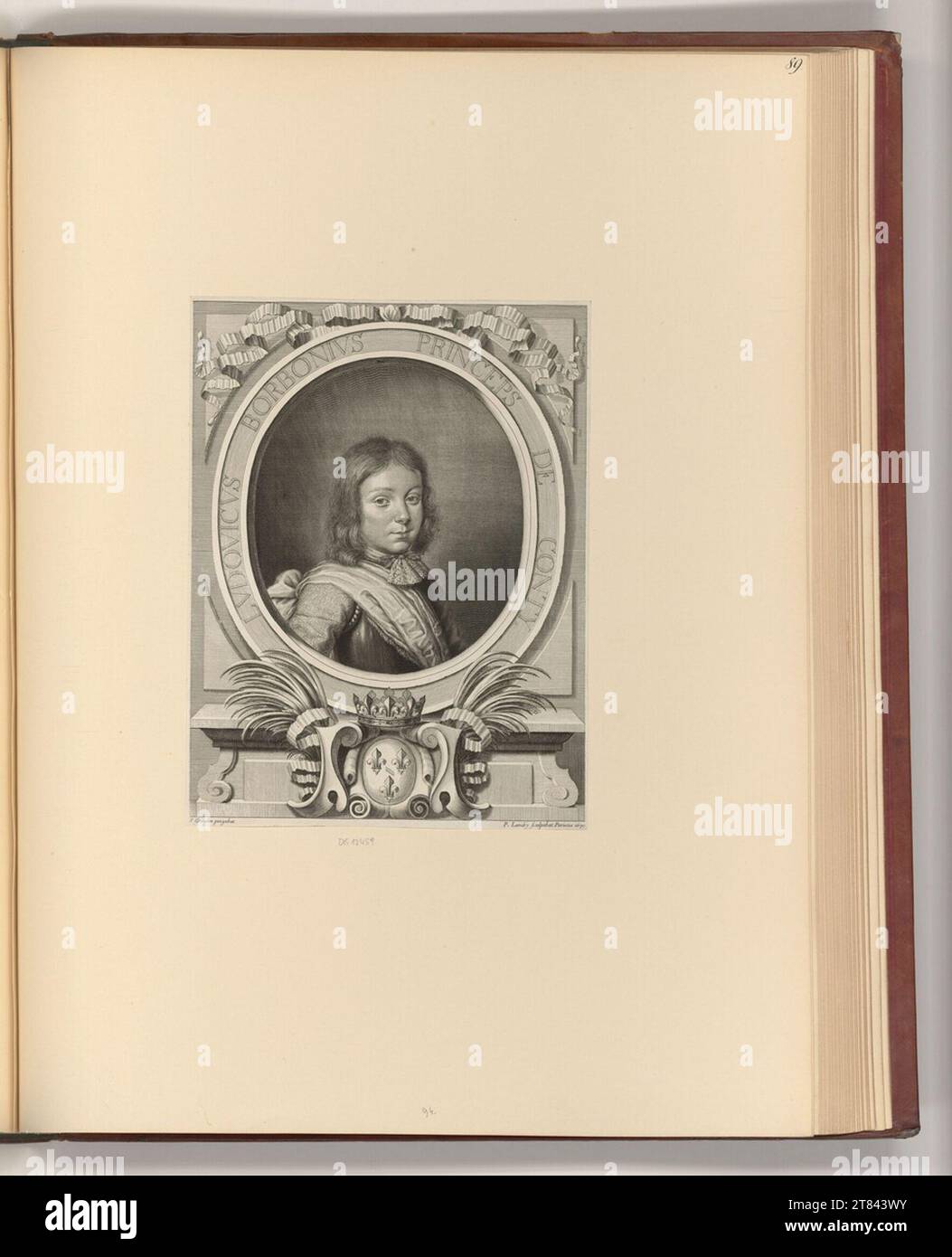 Pierre Landry (Engraver) Porträt Louis Armand I. de Bourbon. Copper ...
