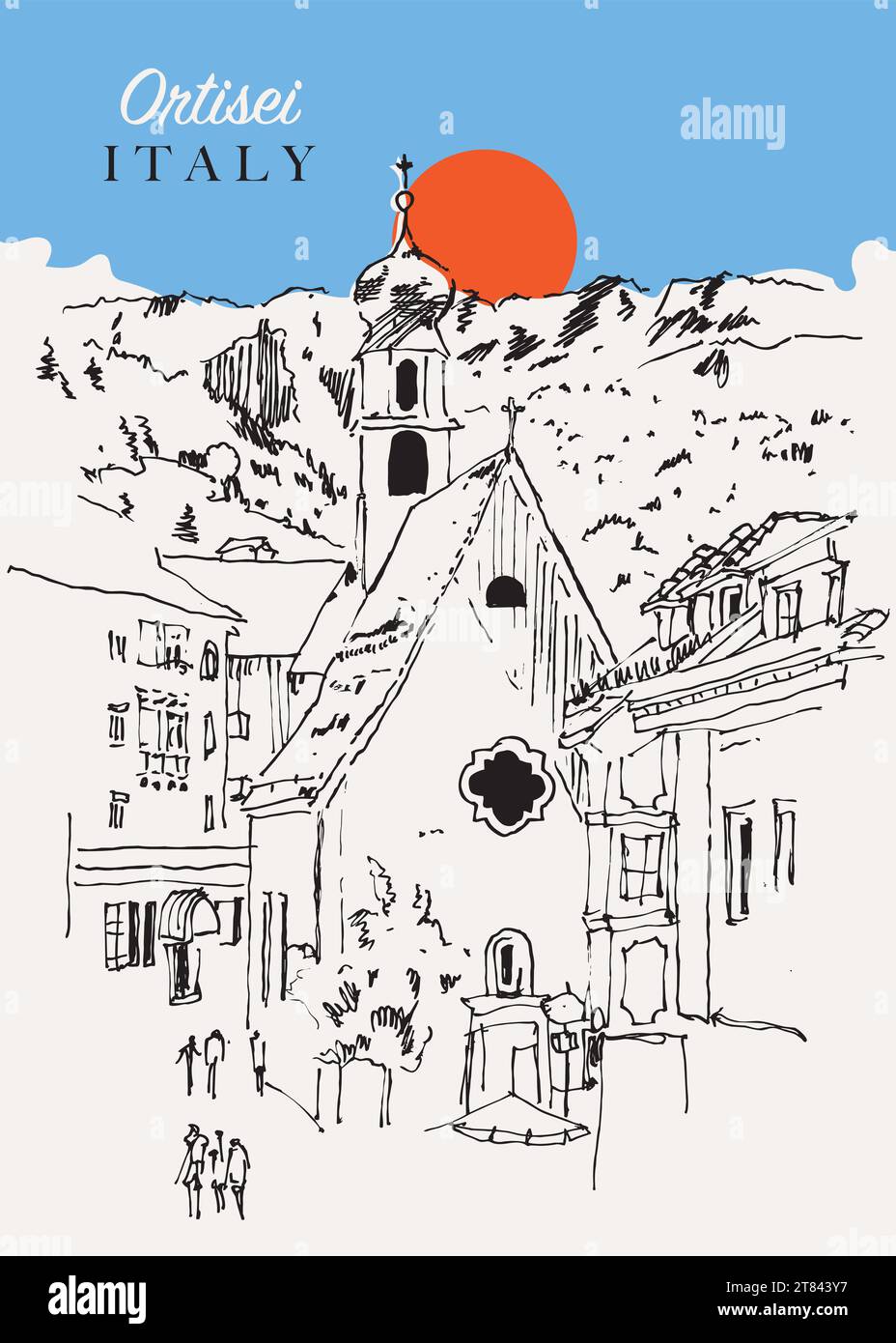 Vector hand drawn sketch illustration of Stock Photo - Alamy