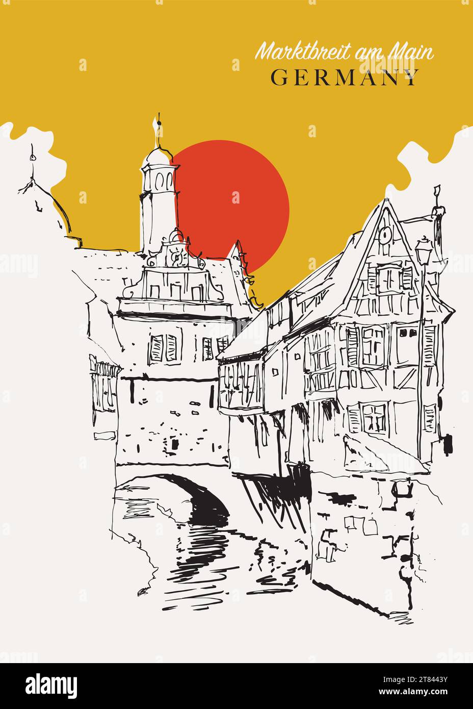 Hand drawn pencil illustration village hi-res stock photography and ...