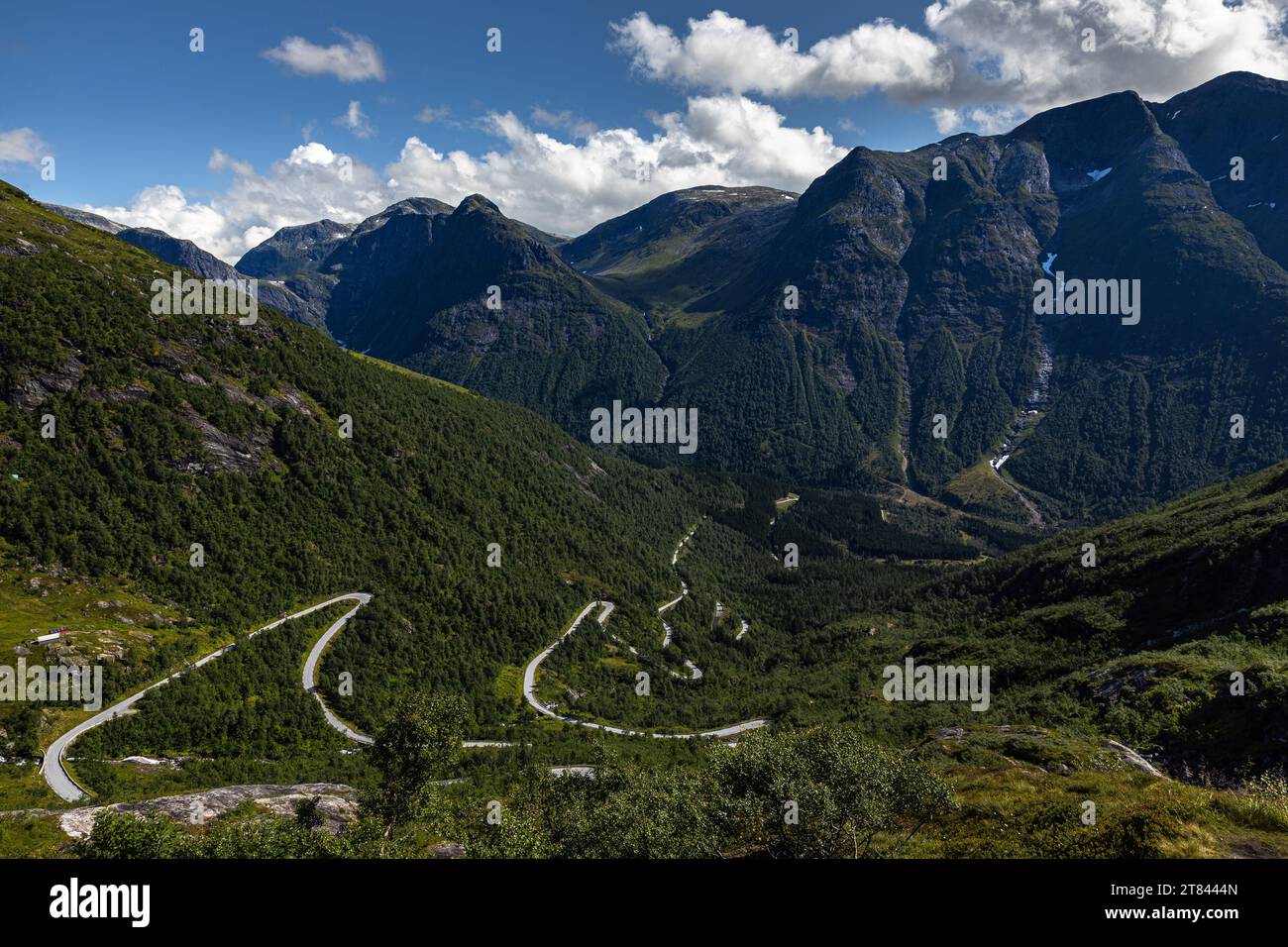 Gaularfjellet norwegian scenic mountain road hi-res stock photography ...