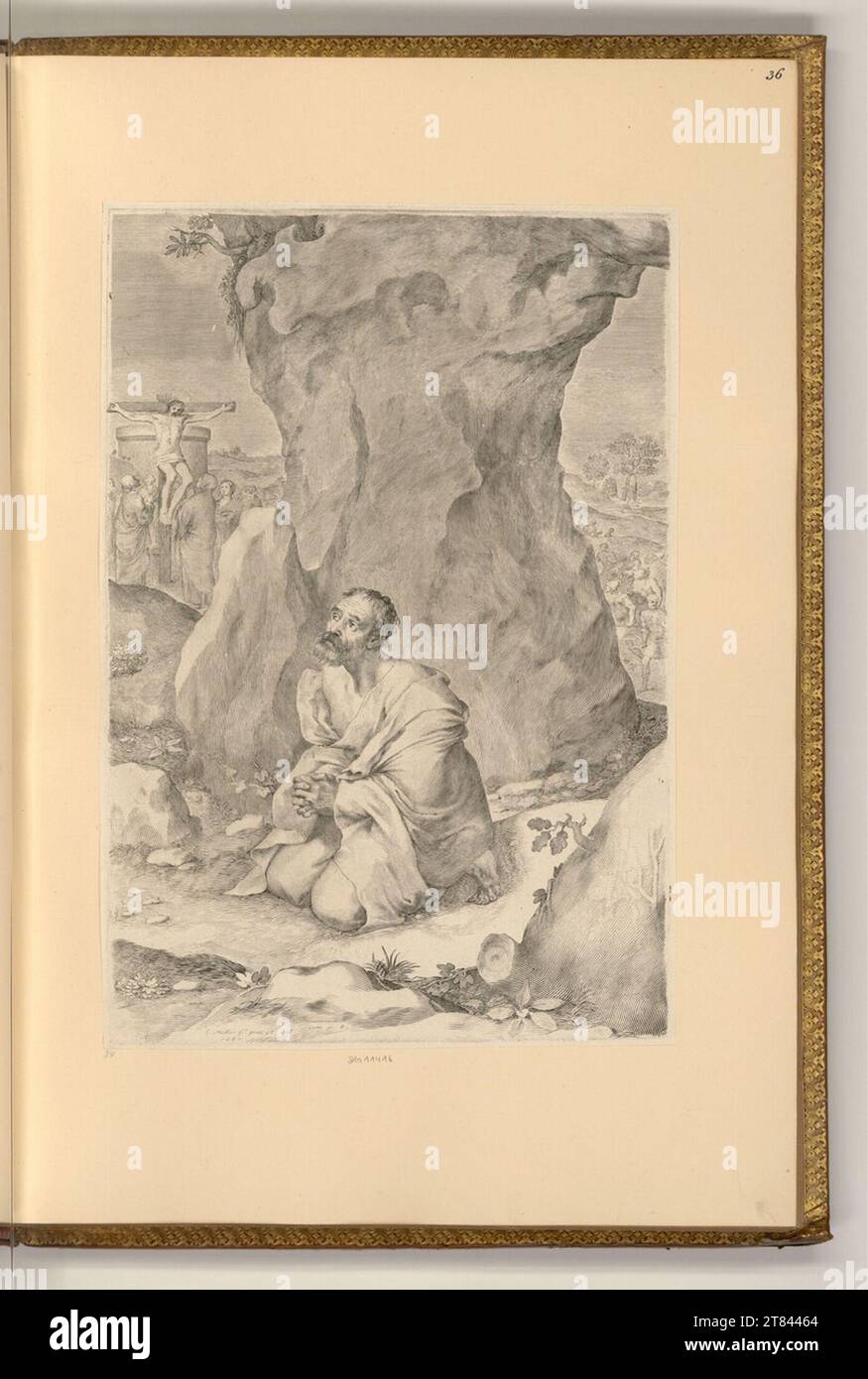 Claude Mellan (Ausführende r Künstler in) The St. Peter praying on the ...