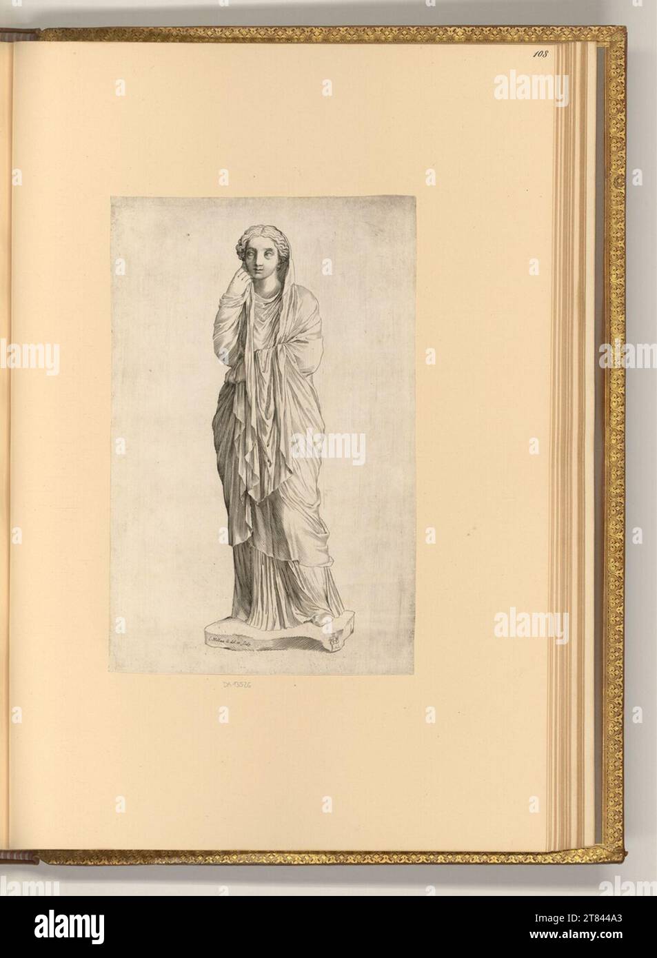Claude Mellan (Engraver) Antique statue. Copper engraving print 1620 ...