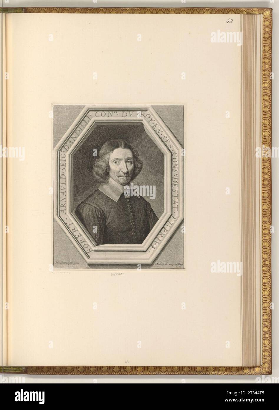 Jean Morin (Engraver) Portrait Robert Arnauld the andilly. Etching ...