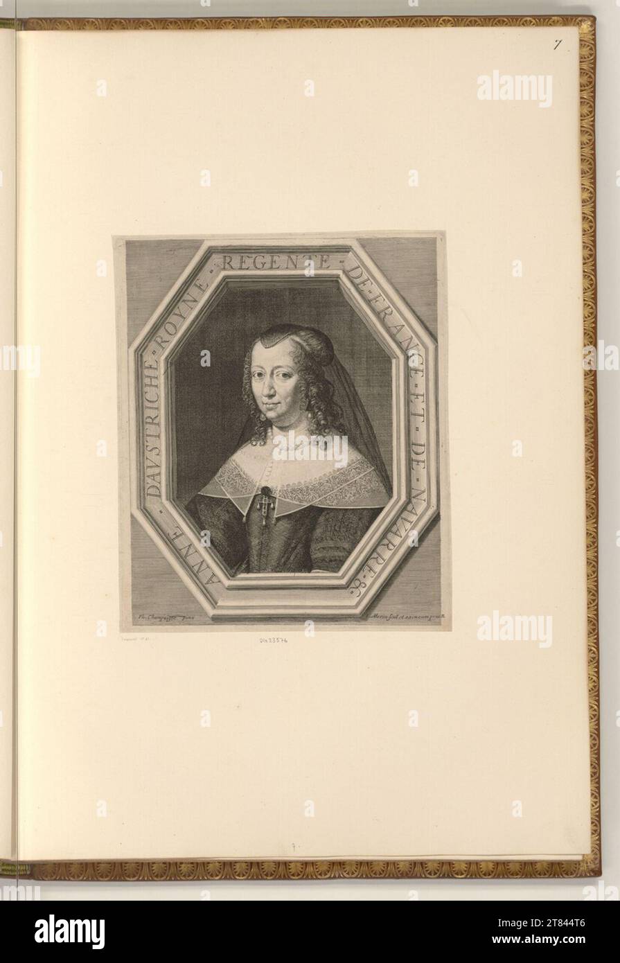 Jean Morin (Engraver) Portrait Anna of Austria. Etching, copper ...