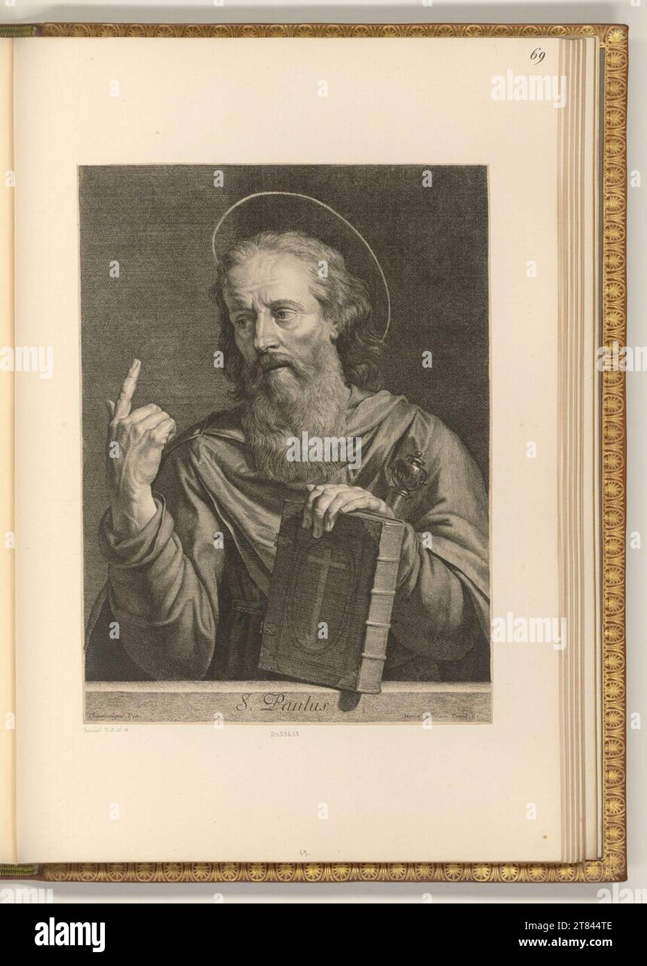 Jean Morin (Engraver) Paulus von Tarsus. Etching, copper engraving 1625 ...
