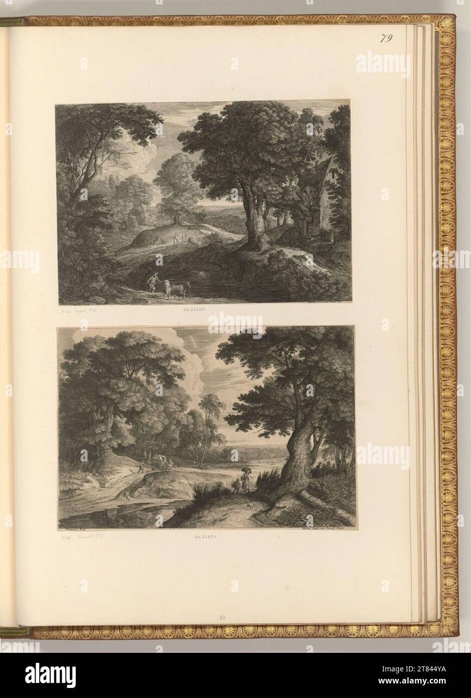 Jean Morin (Engraver) Meadows with shepherd and farmhouse; Mead of the ...