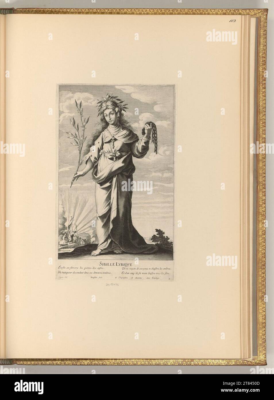 Gilles Rousselet (Engraver) Sibylle. Copper engraving, etching 1620 ...