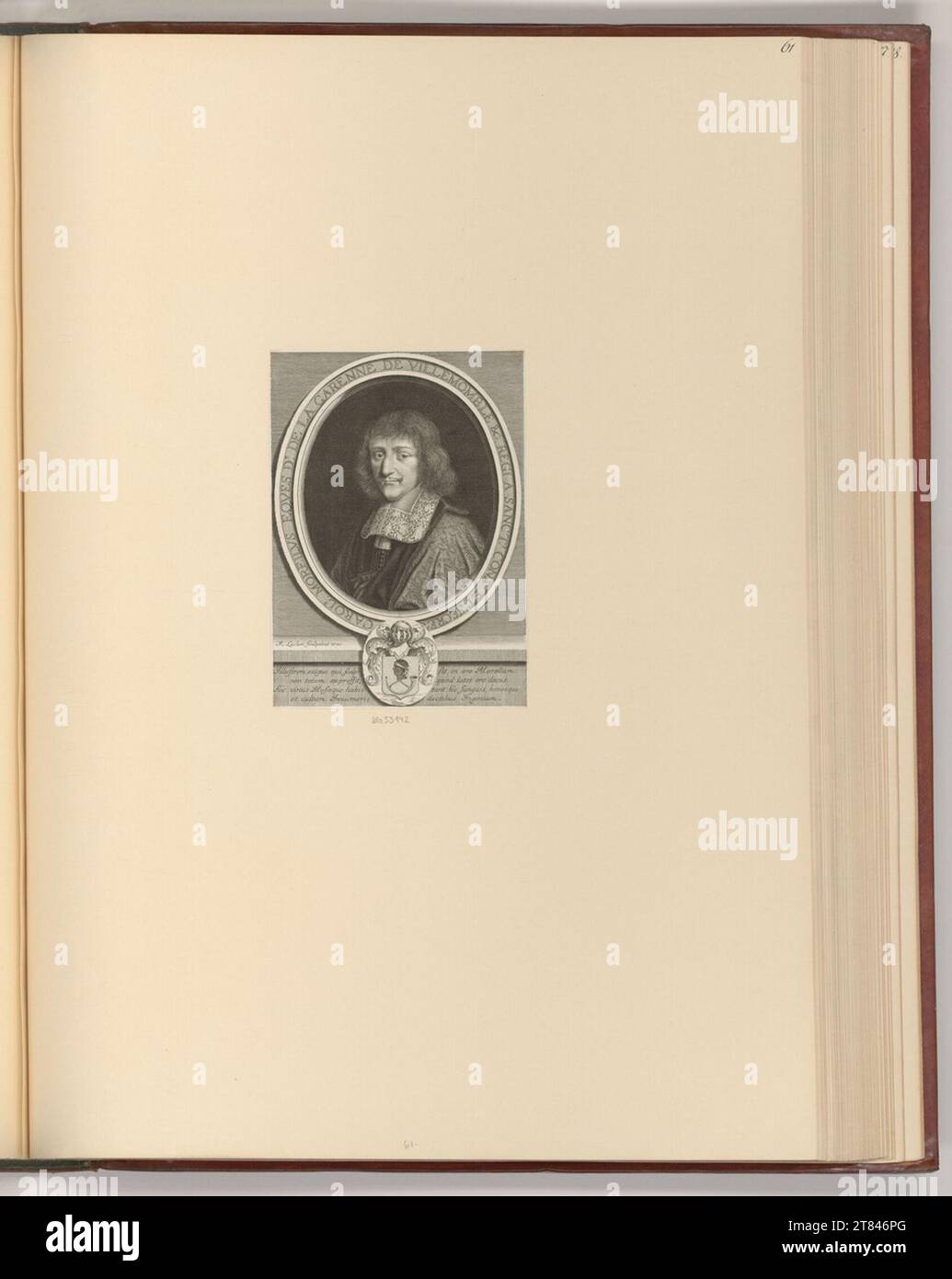 René Lochon (Engraver) Portrait Charles Morel. Copper engraving, punch ...