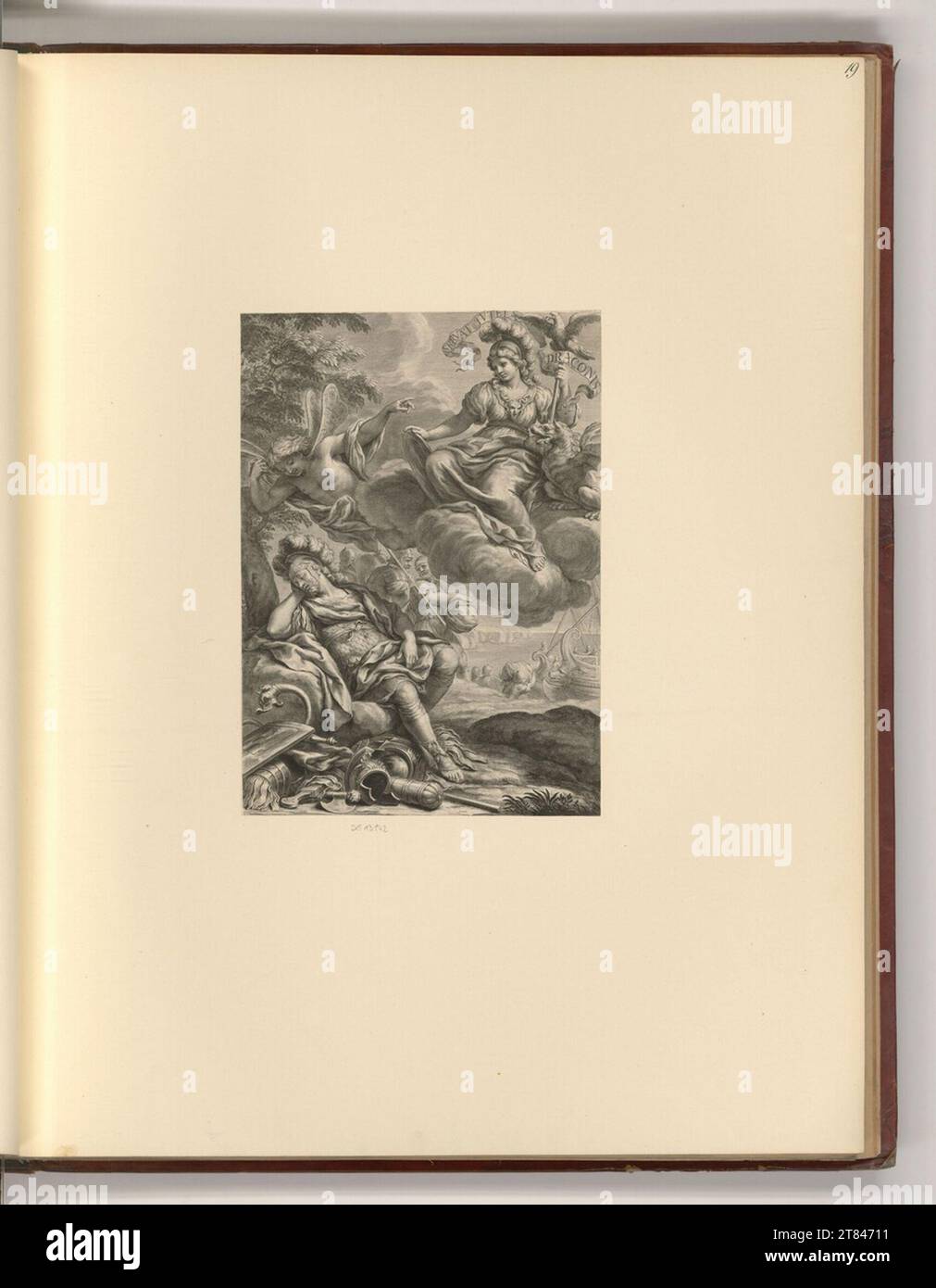 Jean Louis Roullet (Engraver) Personification of Rome and sleeping ...