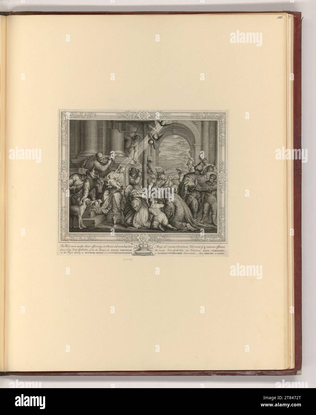 Simon Gribelin (Engraver) Adoration of the kings. Copper engraving ...