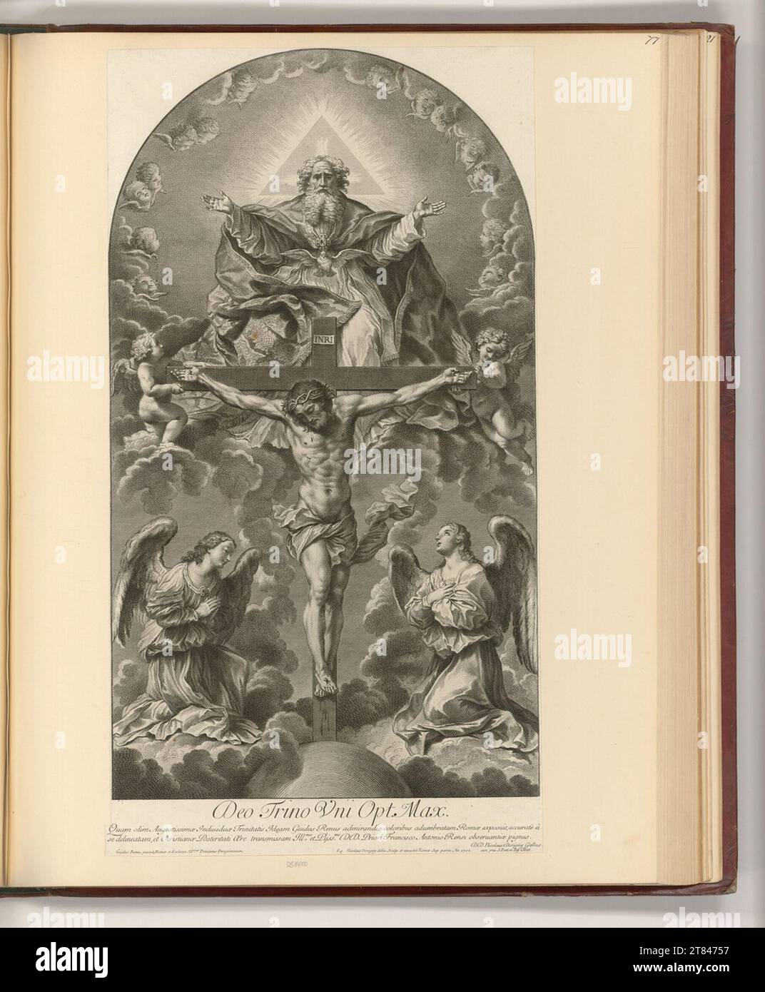 Nicolas Dorigny (Engraver) Trinity. Copper engraving, etching 1702 ...