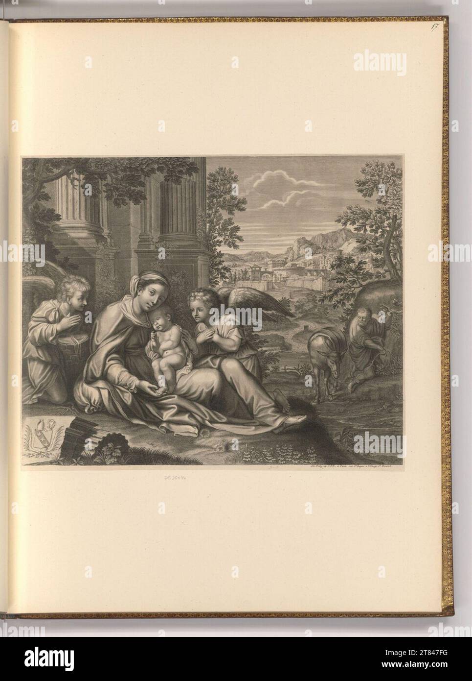 François de Poilly der Ältere (Engraver) Adoration of the Christ child ...