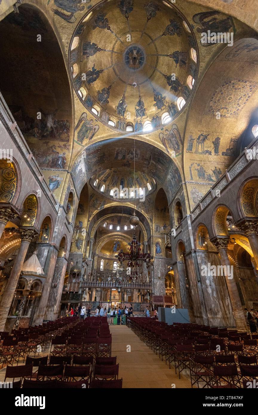 Inside the huge medieval built central Knave faces East, with three ...