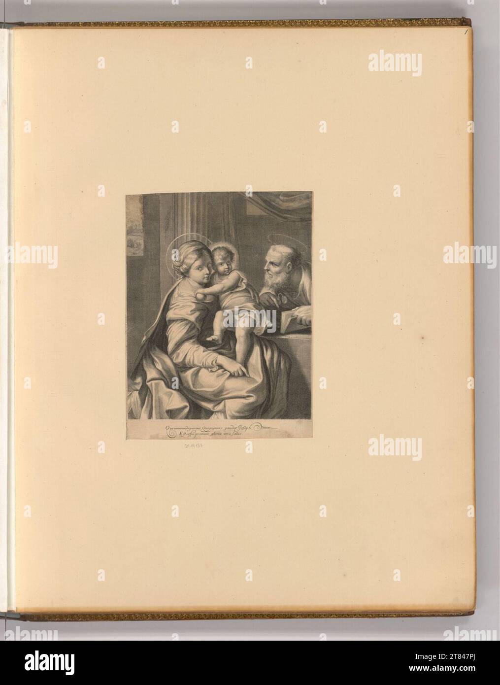 Nicolas de Poilly (Engraver) Holy family. Copper engraving, etching ...